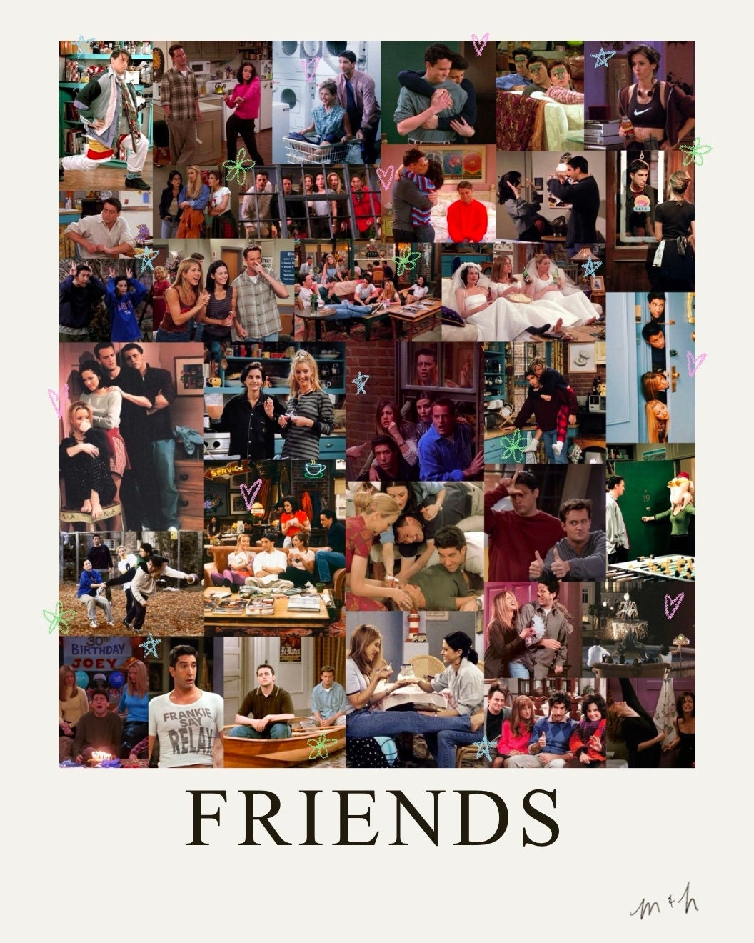 FRIENDS Collage Art Print - Etsy