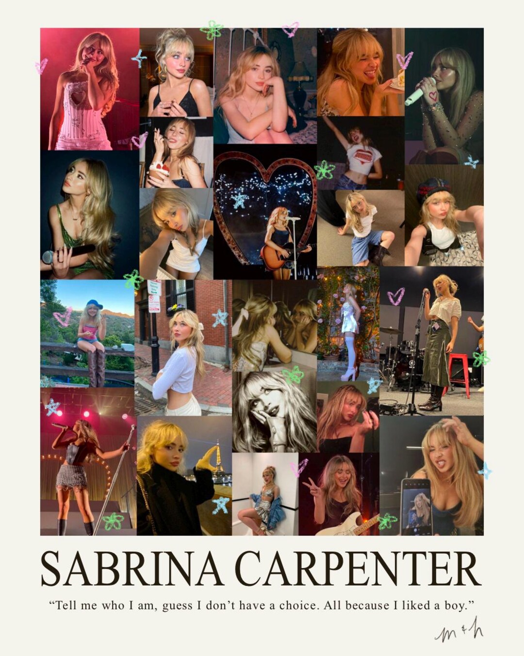 SABRINA Collage Art Print - Etsy