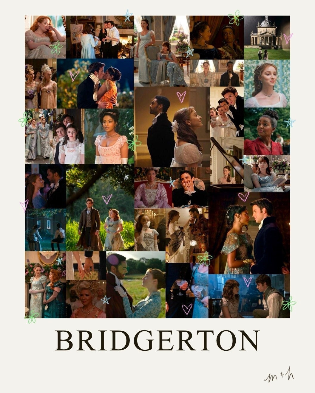 Bridgerton Collage Art Print Etsy