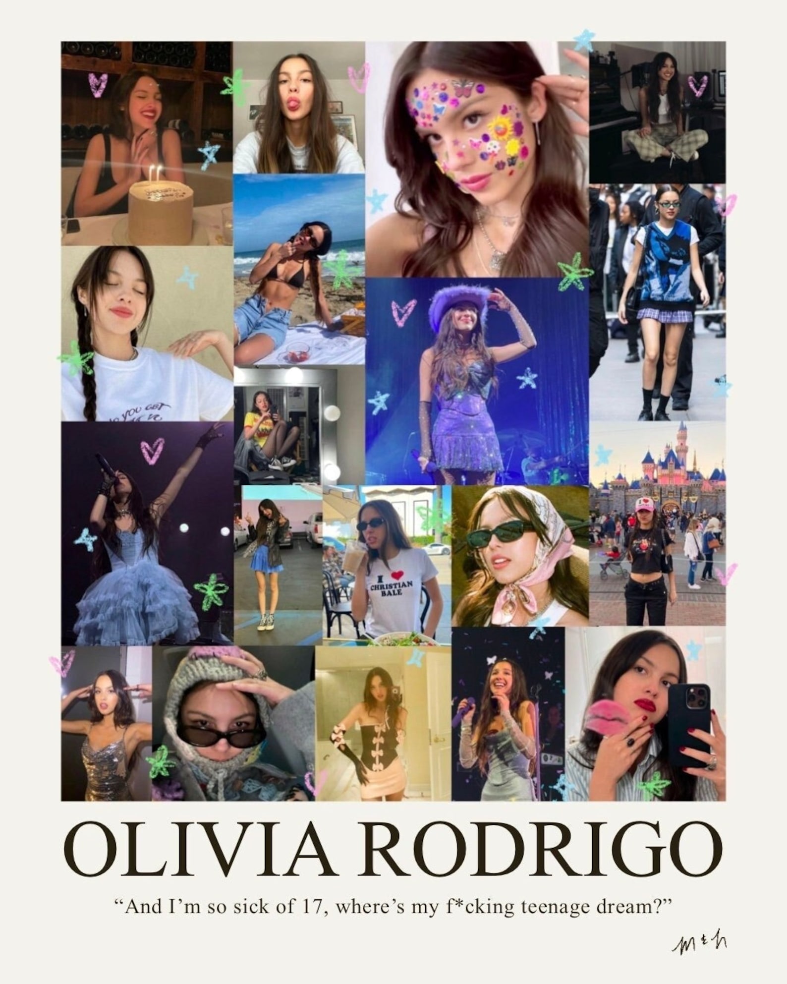OLIVIA RODRIGO Collage Art Print - Etsy