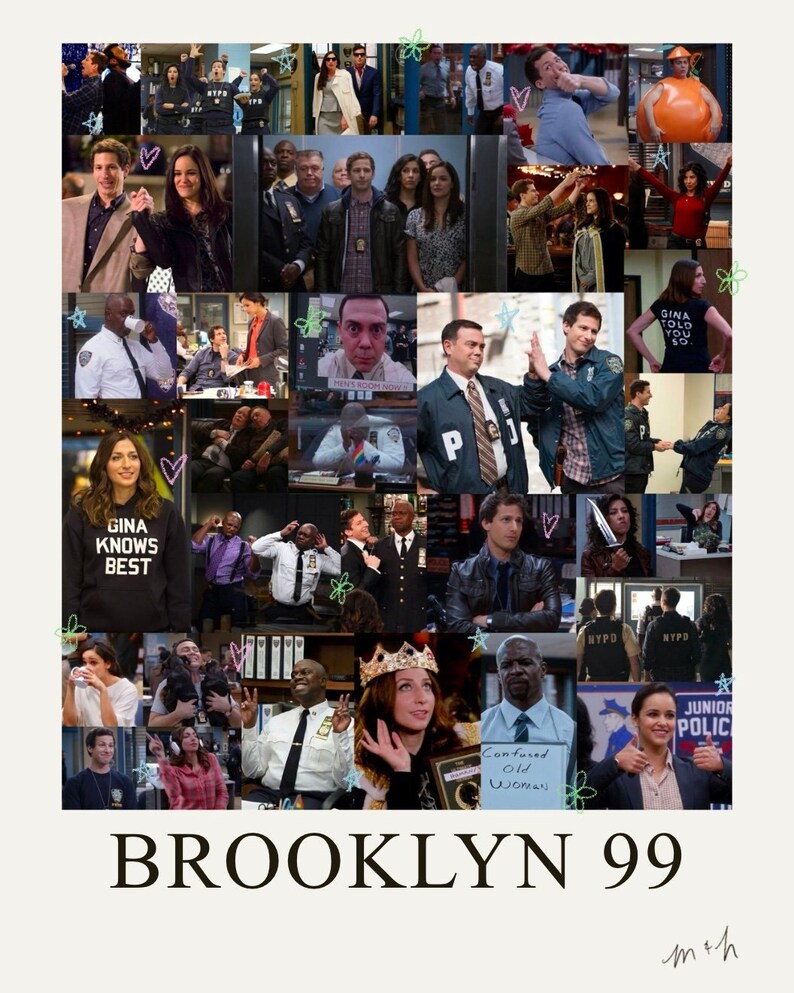 BROOKLYN 99 Collage Art Print - Etsy