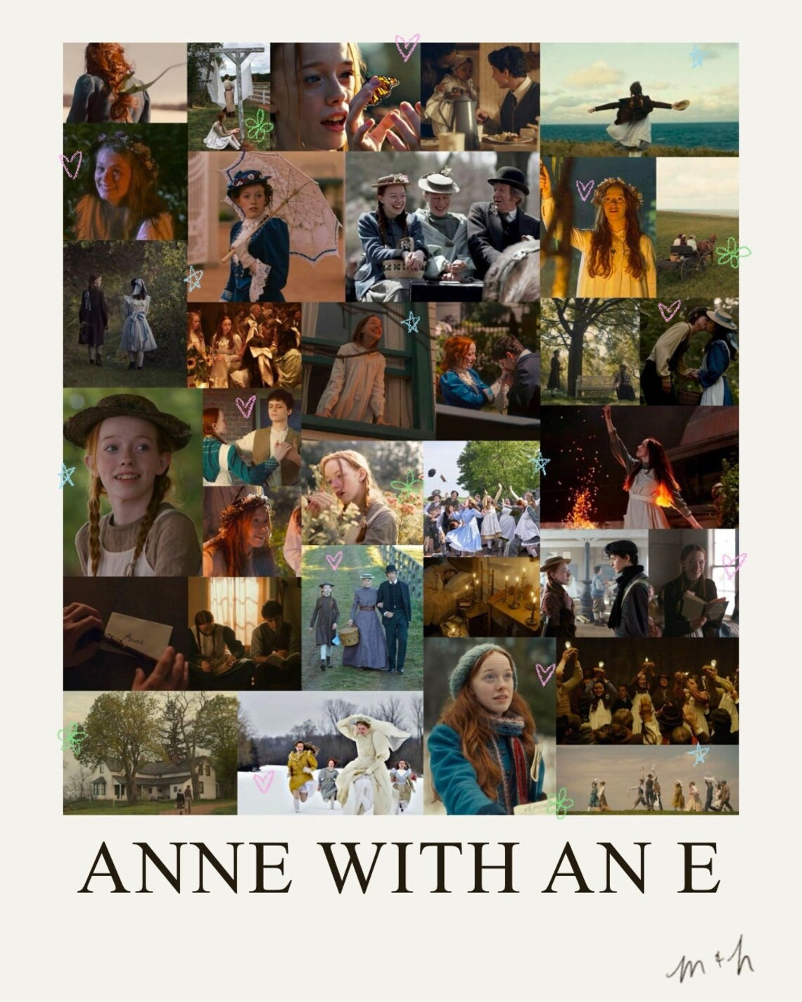 ANNE WITH AN E Collage Art Print - Etsy