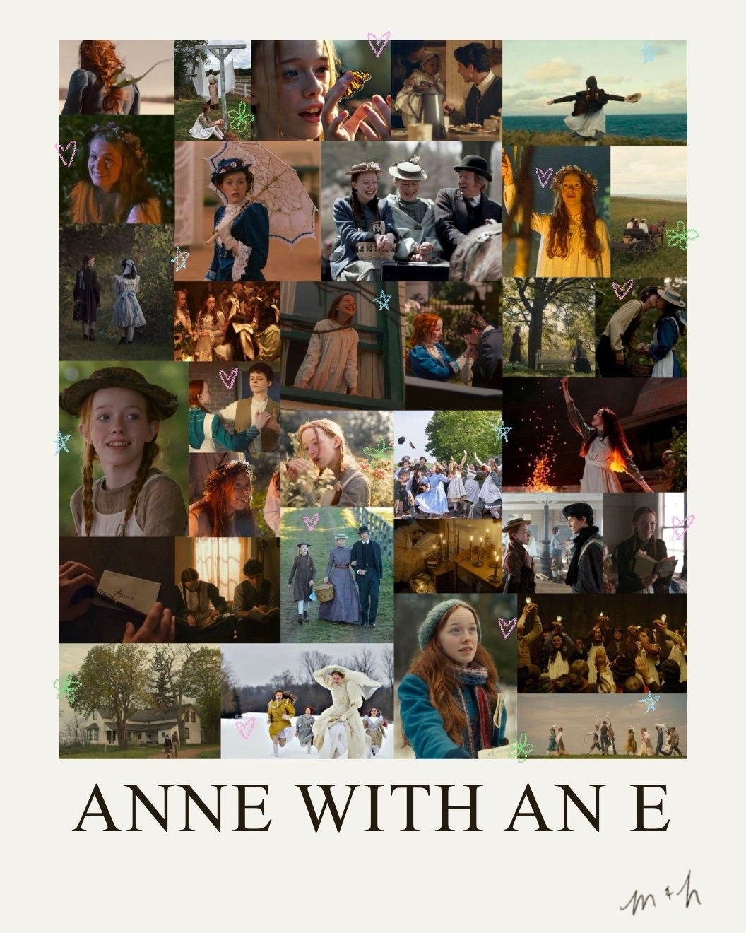 ANNE WITH AN E Collage Art Print - Etsy