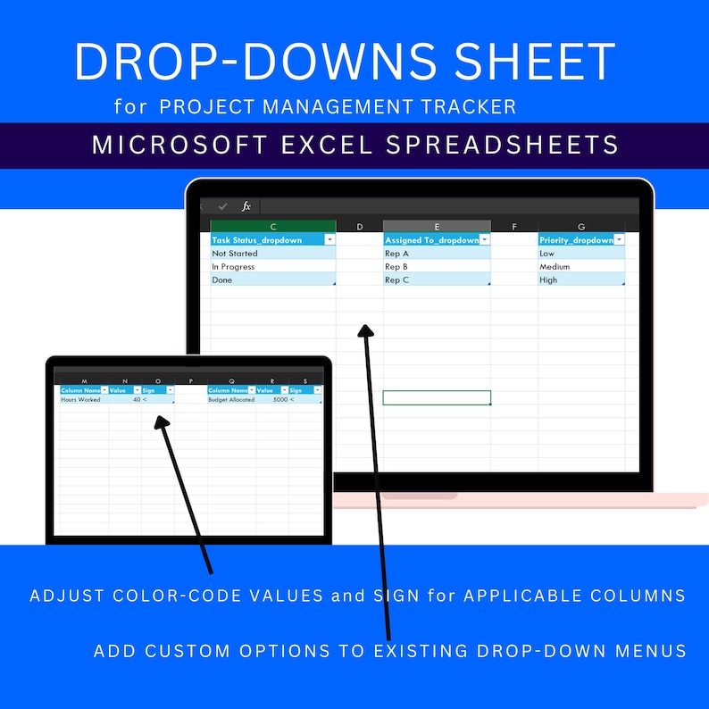 Project Management Excel Tracker: To-do List, Status Report (digital ...