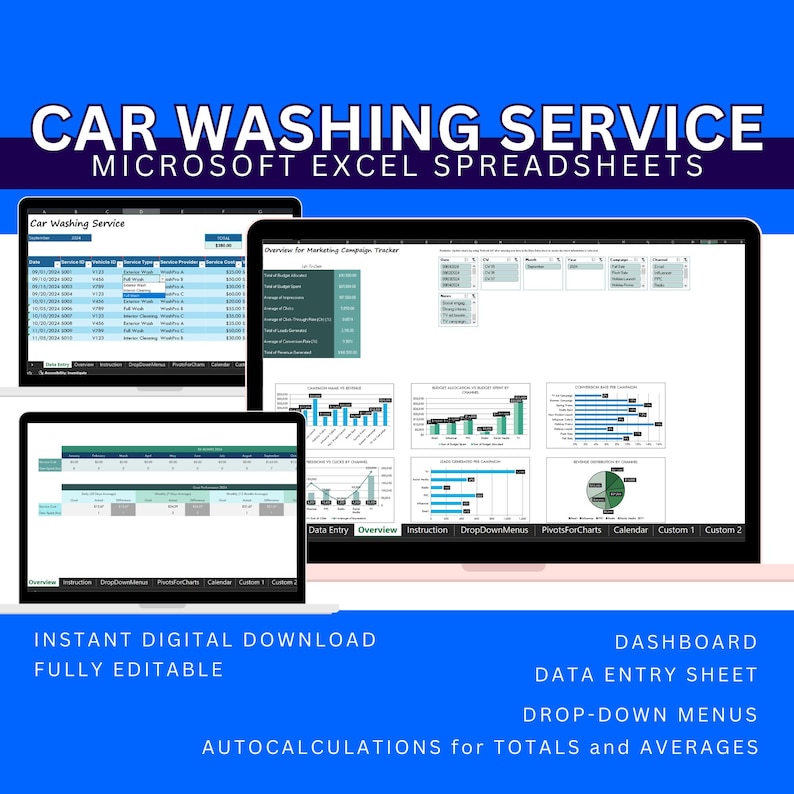 Car Washing Business Management Sheet Car Washing Service Excel ...