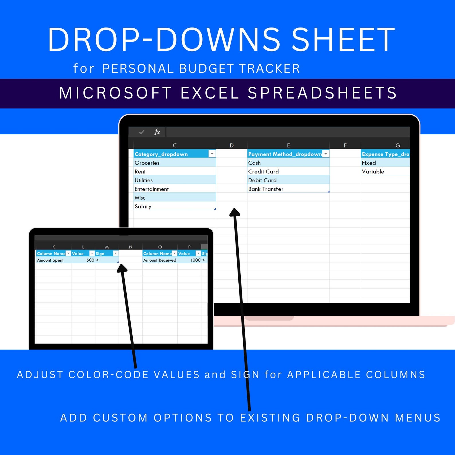 Excel Template Personal Budget Tracker, Monthly Finance Planner ...