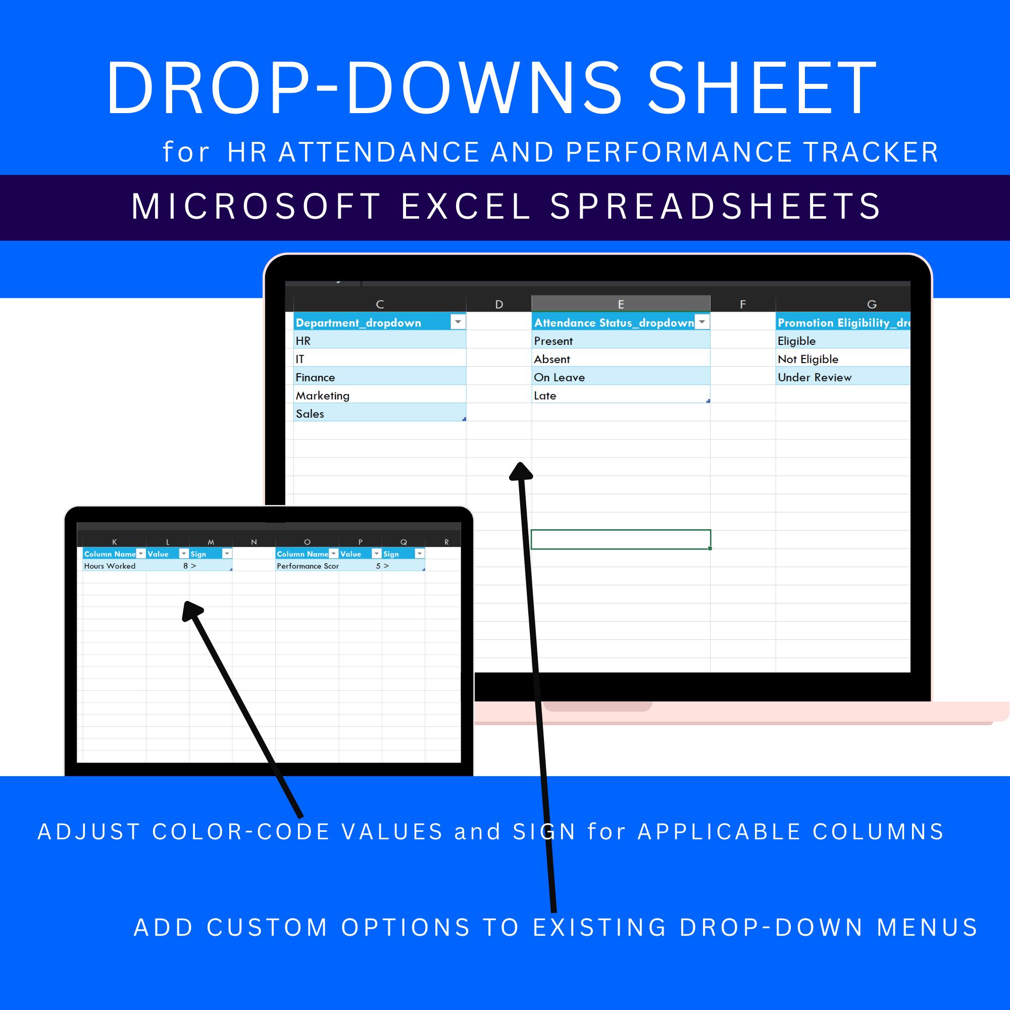 Employee Attendance Tracker Employee Performance Tracker Excel Employee ...