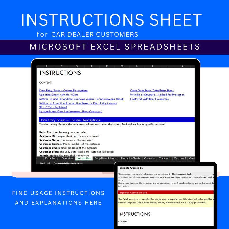 Car Dealer Customers Tracker Excel Car Dealership Sheets Car Broker ...