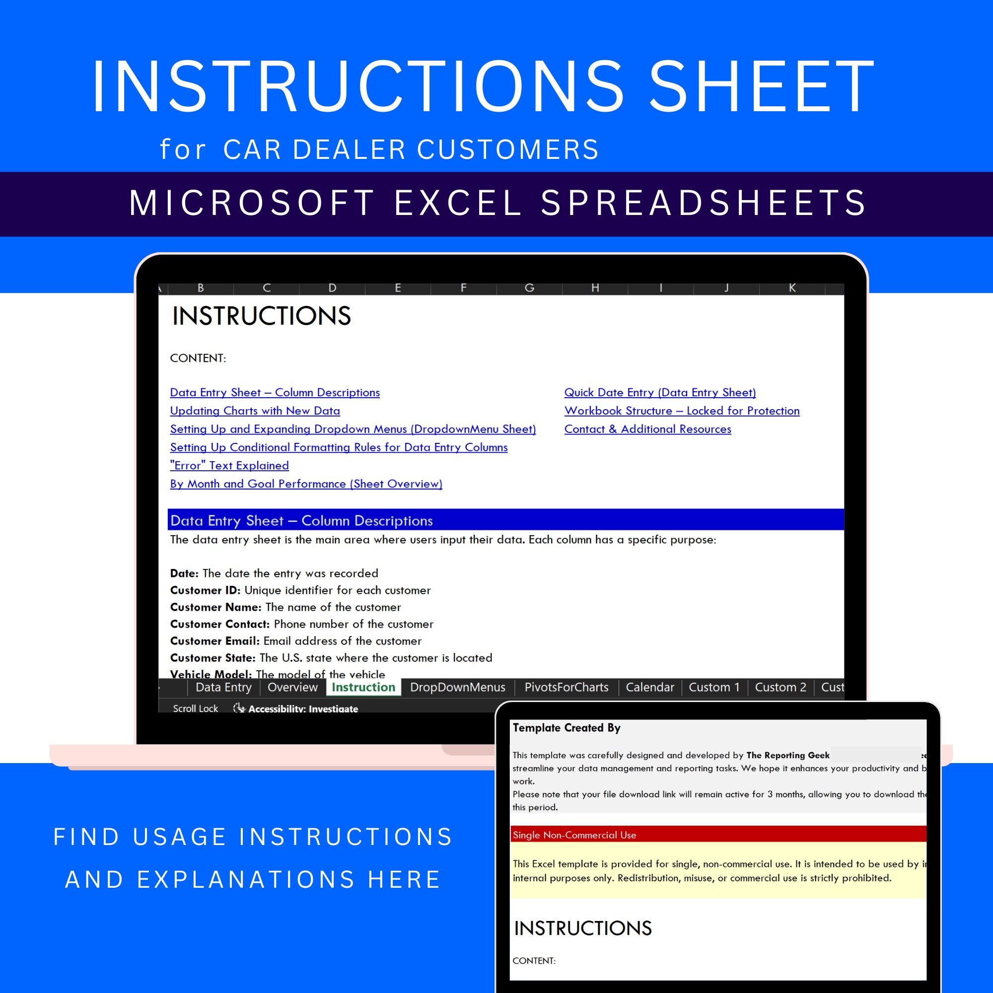 Car Dealer Customers Tracker Excel Car Dealership Sheets Car Broker ...