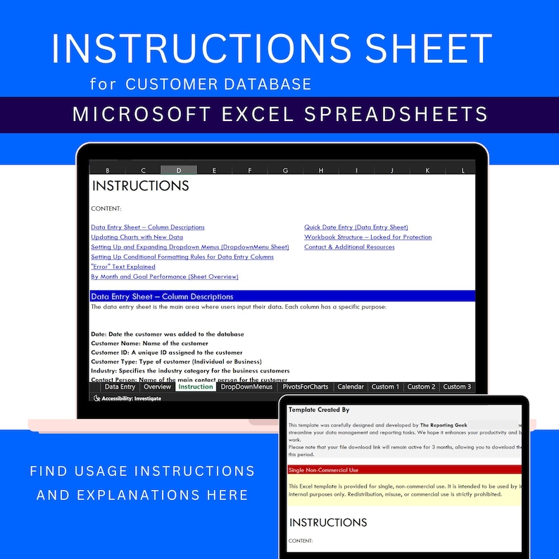 Customer Database Excel Template CRM Spreadsheet Client Management ...