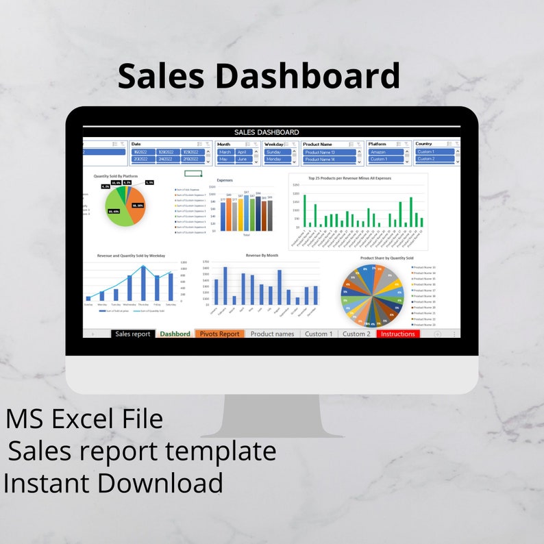 Sales Tracker Template Excel Sales Spreadsheet Sales Tracking Excel ...
