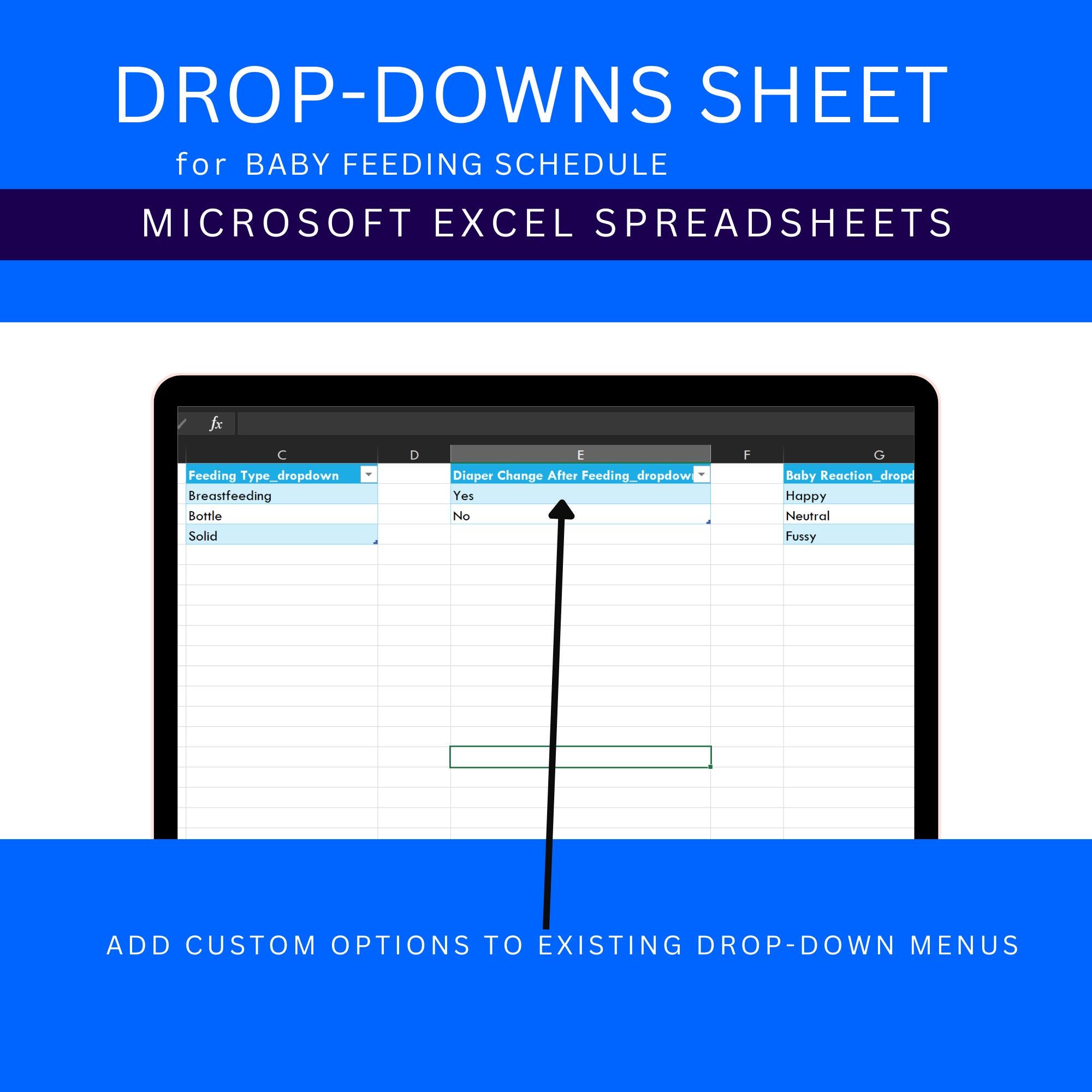 Excel Template Baby Feeding Schedule, Newborn Tracker Spreadsheet ...