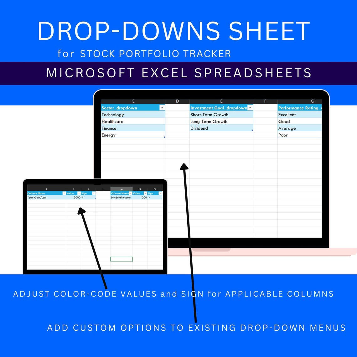 Excel Template Stock Portfolio Tracker, Investment Dashboard ...