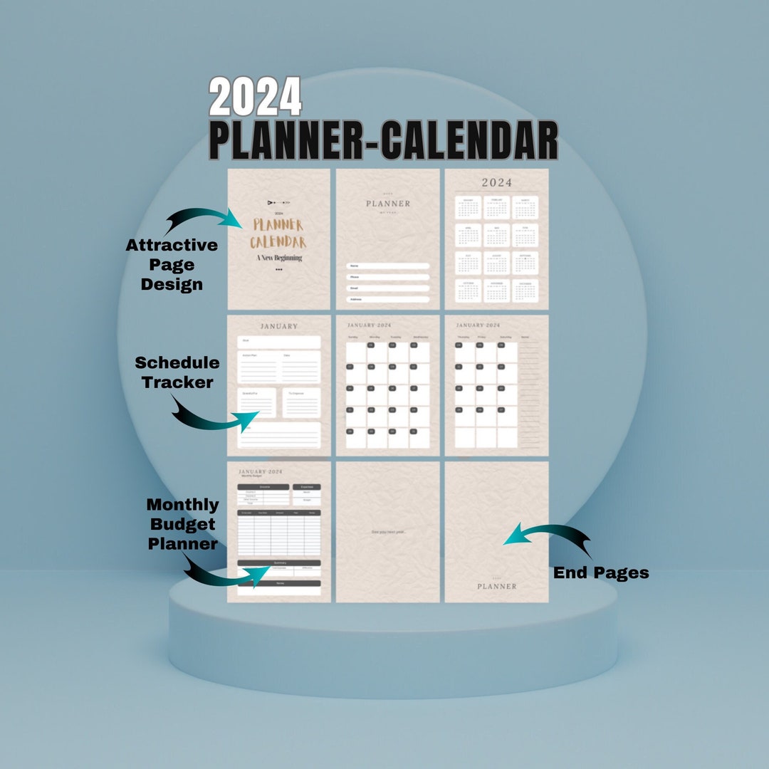 Printable Yearly Planner 2024-minimalist Calendar-yearly - Etsy Australia