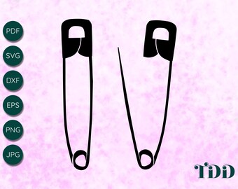 Open Safety Pin Svg - Etsy UK