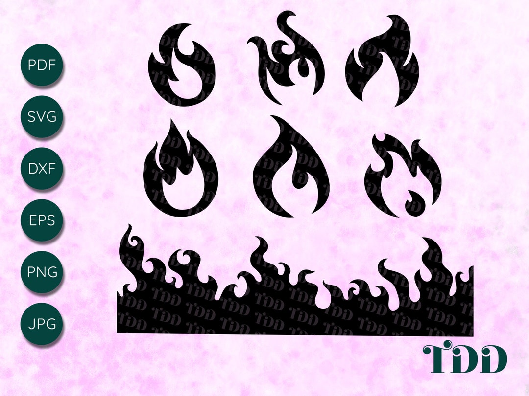 Flames Svg Fire Elements Svg Flame Bundle Svg Fire - Etsy