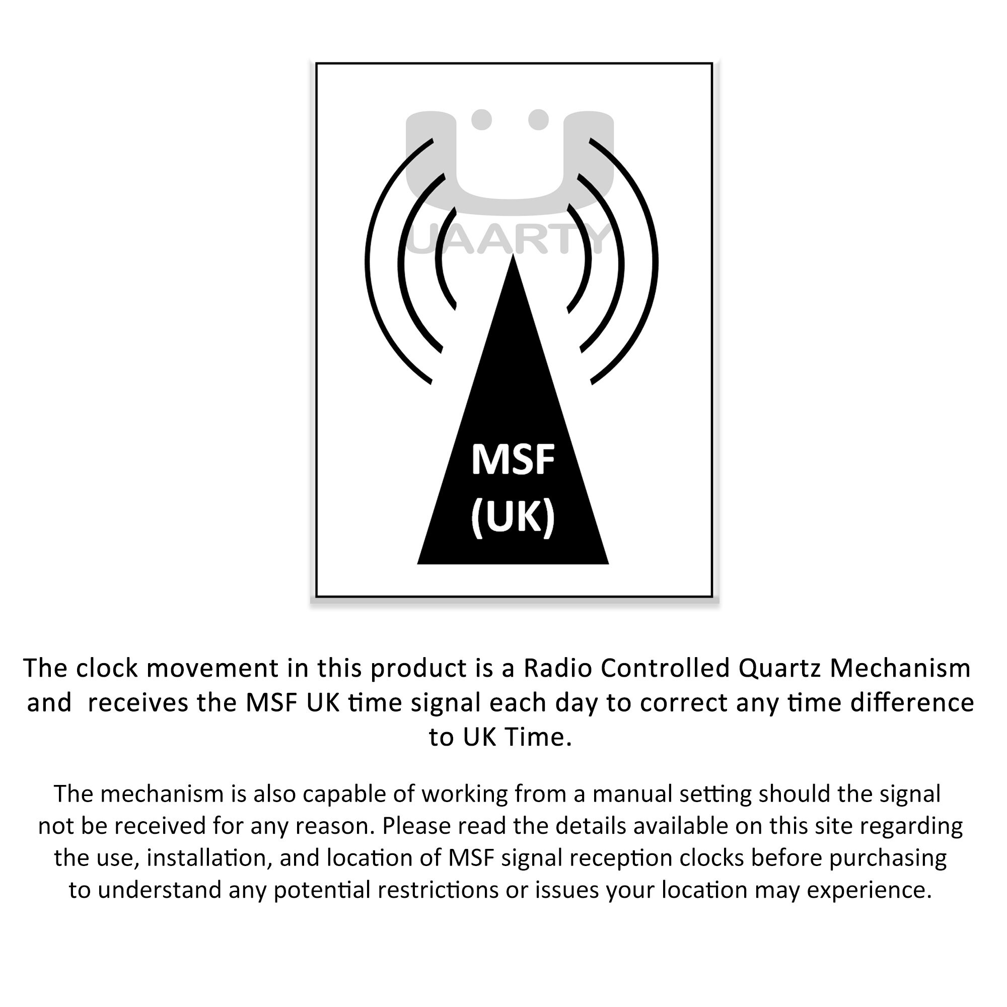 Radio Controlled Minute Ring Style Clock With Oak Live Edge Square Wood ...