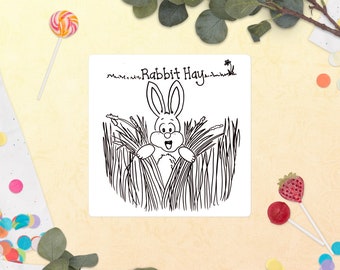 Rabbit Hay Sticker - Etsy