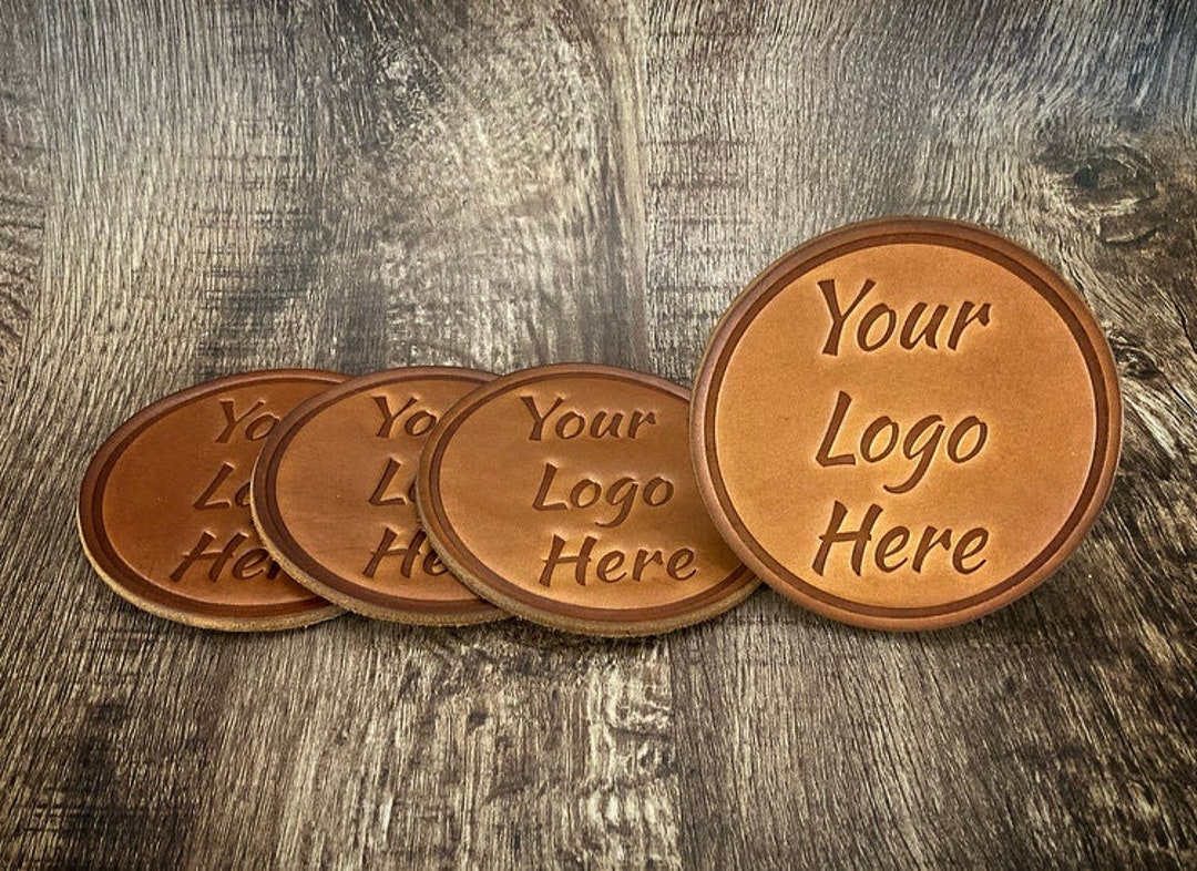 Custom Logo Leather Coasters – Personalized Business Gifts – Bulk ...