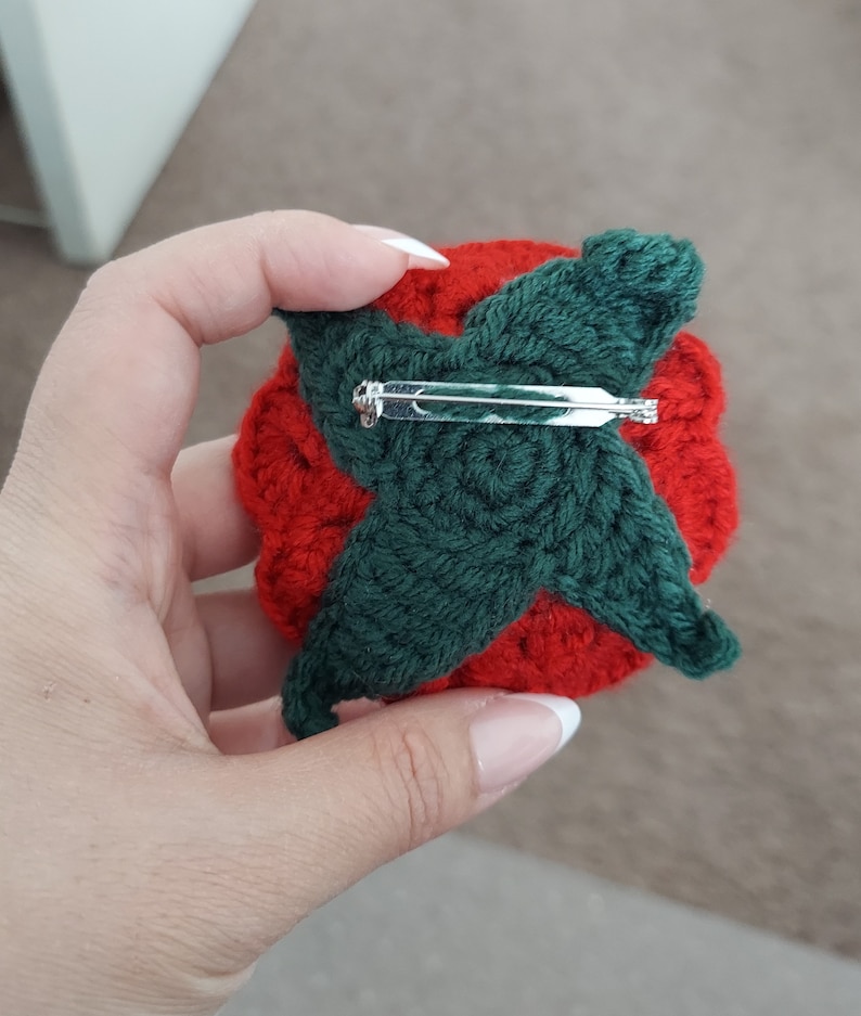 Crochet Handmade Rose Brooch/pin - Etsy