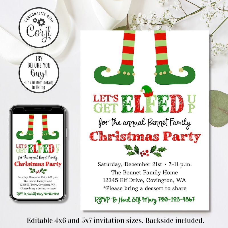 Elf Invitation - Etsy