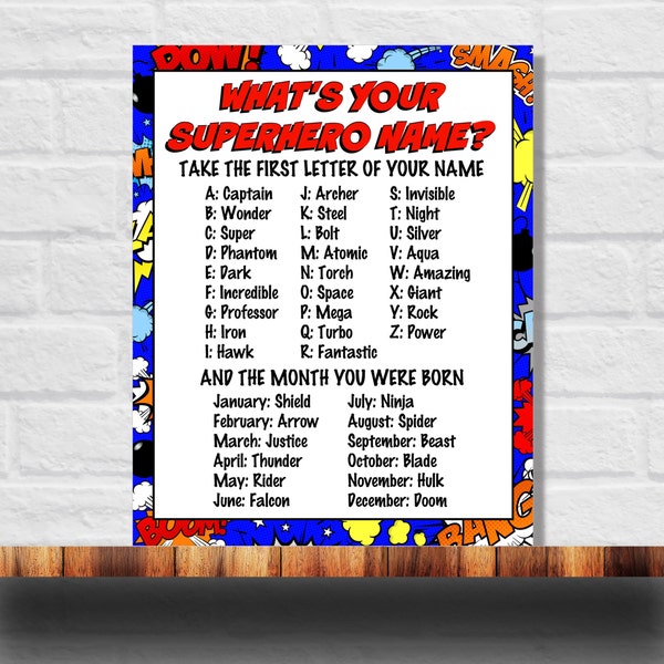 Superhero Sign - Etsy