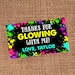 Editable Glow Tag, Glow Favor Tags, Glow Birthday Party, Template - Etsy