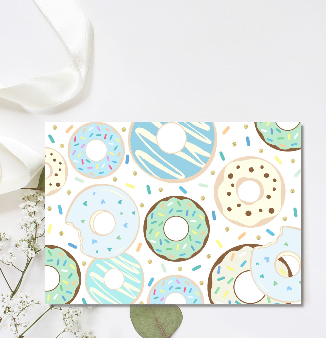 Editable Donut Thank You Card Donut Thank You 4x6 & 5x7 - Etsy