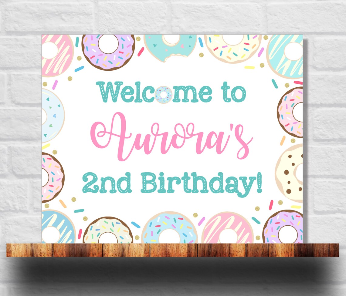 Editable Donut Welcome Sign Donut Poster 8x10 & 16x20 - Etsy