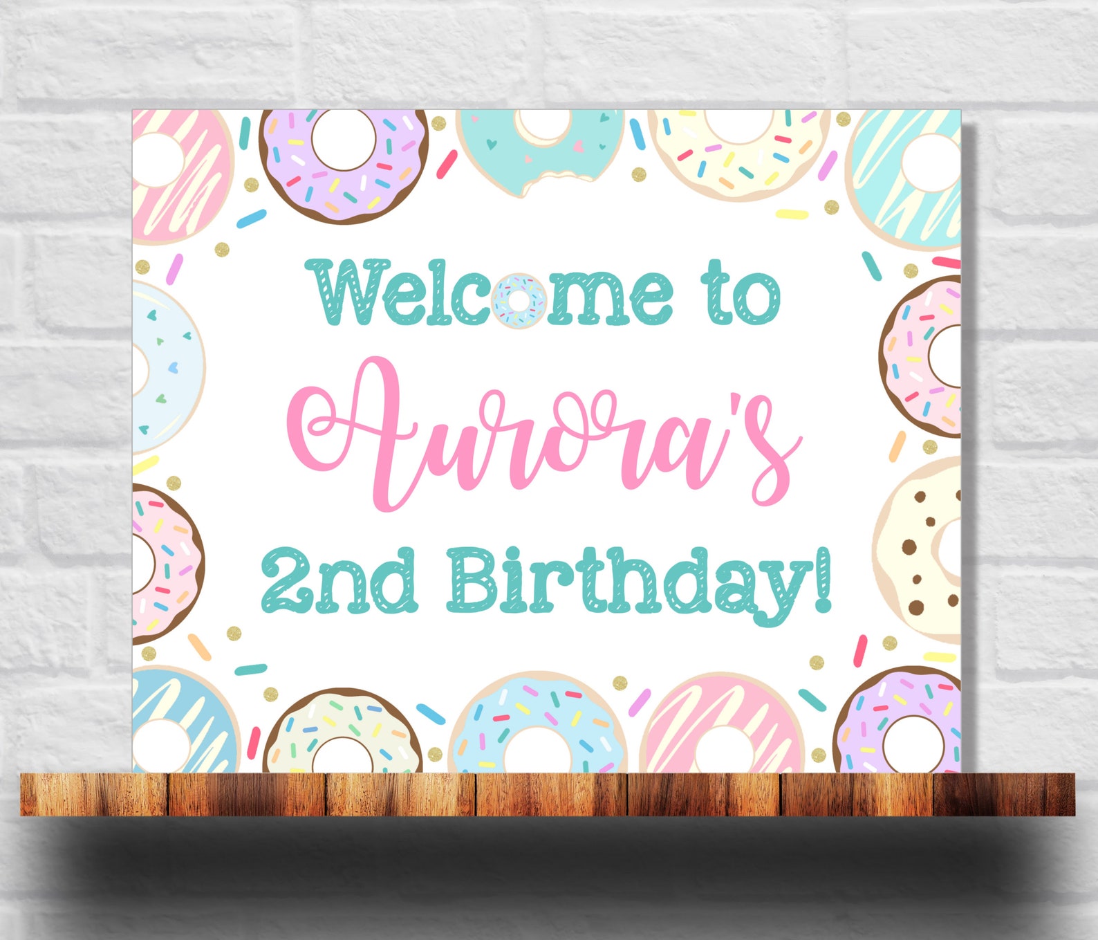 Editable Donut Welcome Sign Donut Poster 8x10 & 16x20 - Etsy