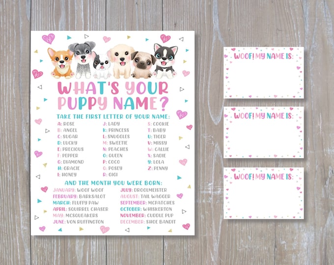 Puppy Party Kit, INSTANT DOWNLOAD, Birthday Banner, Boy Birthday Decor ...