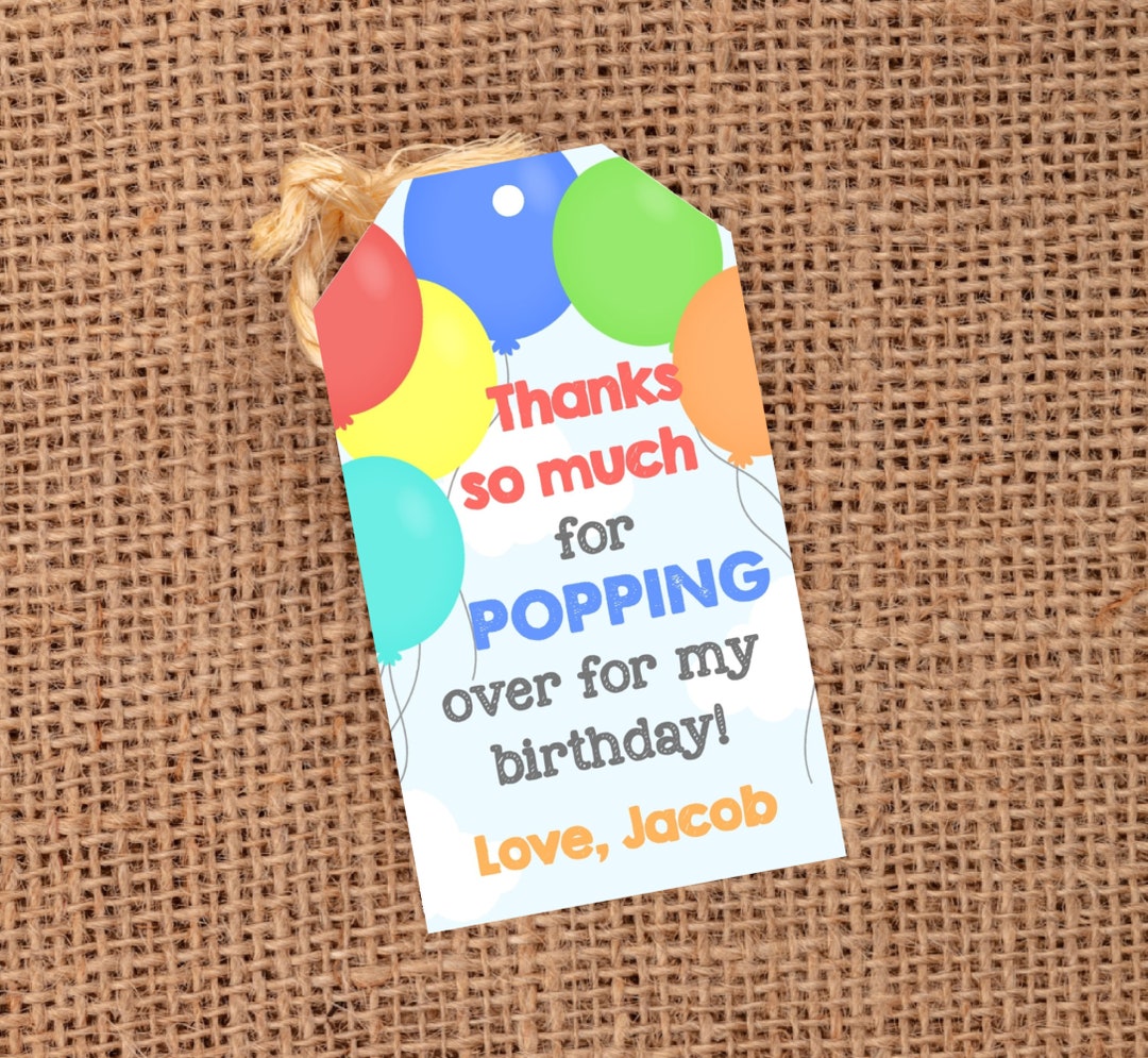 Editable Balloon Tag, Balloon Favor Tags, Balloon Birthday Party ...