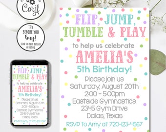 Flip Birthday Invitation - Etsy