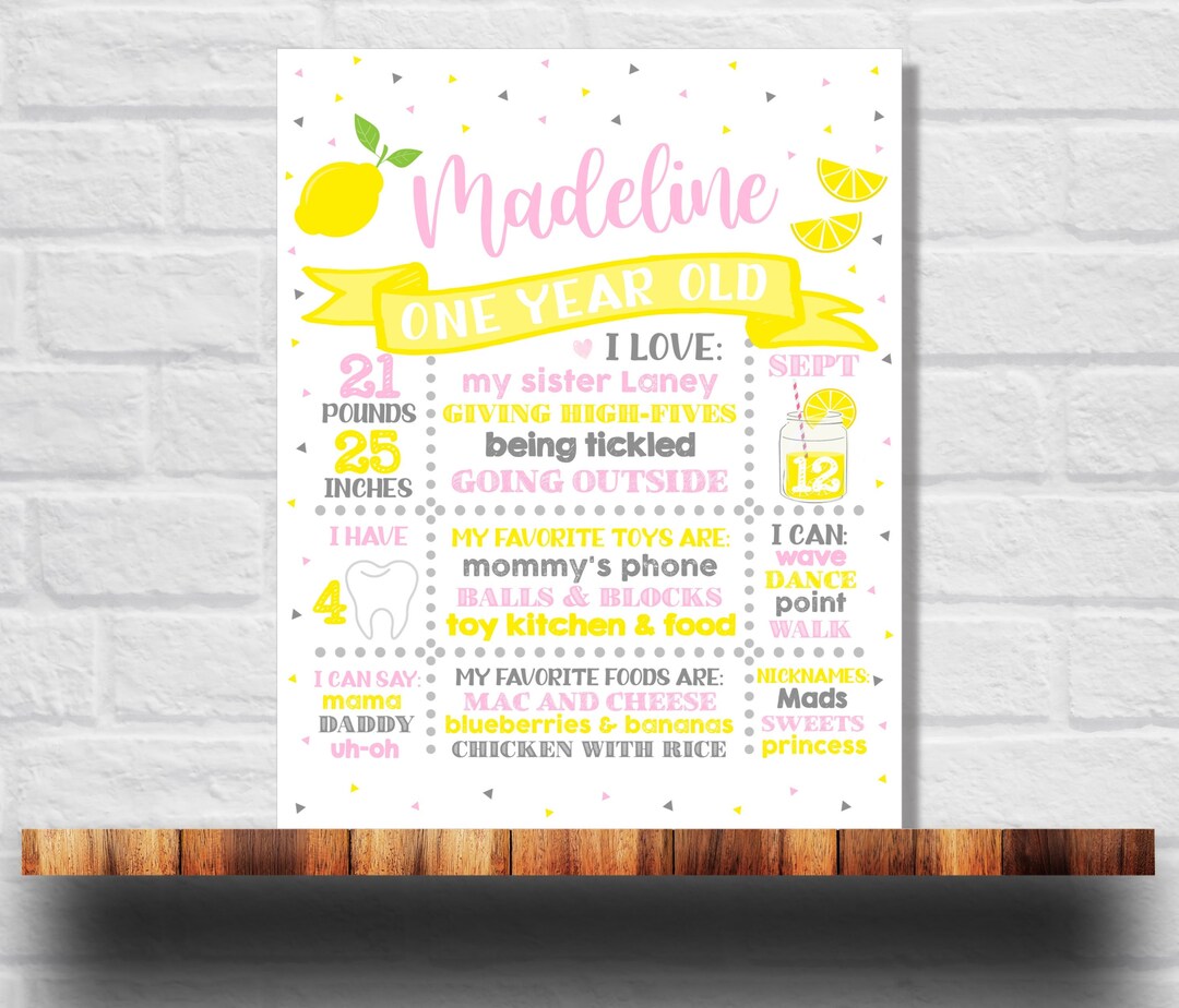 Editable Lemonade Milestone, Lemonade Chalkboard Sign, Lemonade Poster ...