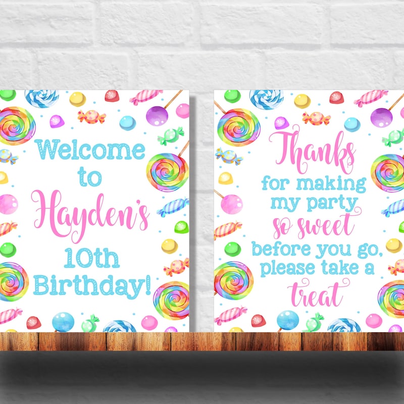 Candyland Printable Signs - Etsy