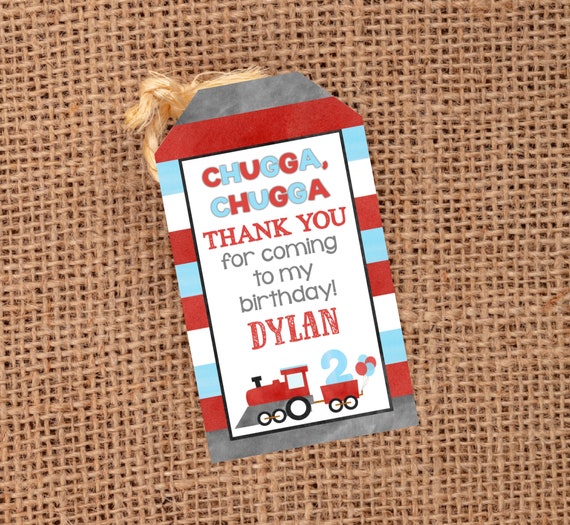 Editable Train Tag Train Party Favor Tags Train Birthday | Etsy