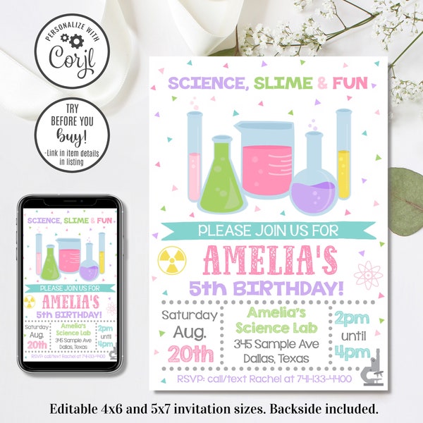 Science Invitation - Etsy