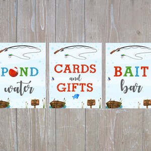 Editable Fishing Party Signs, Fishing Birthday Signs, 1st Birthday ...