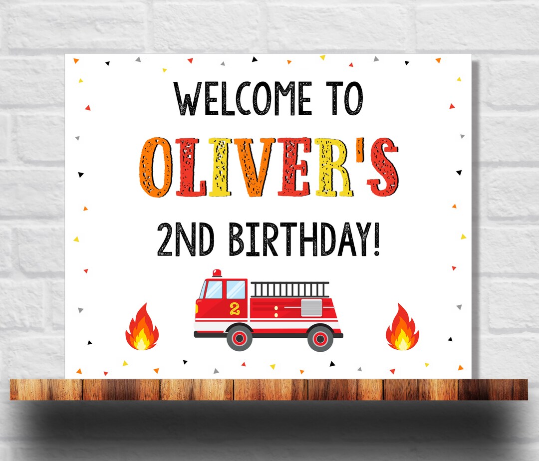 Editable Fireman Welcome Sign, Fireman Poster, 8x10 & 16x20 Template - Etsy