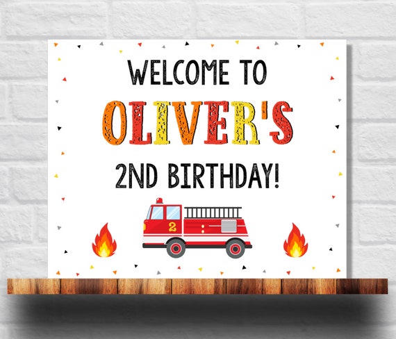 Editable Fireman Welcome Sign Fireman Poster 8x10 & 16x20 - Etsy