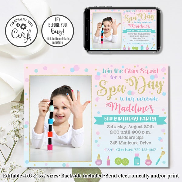 Spa Day Invitation - Etsy