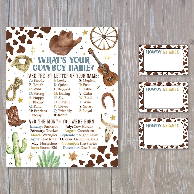 Cowboy Name - Etsy