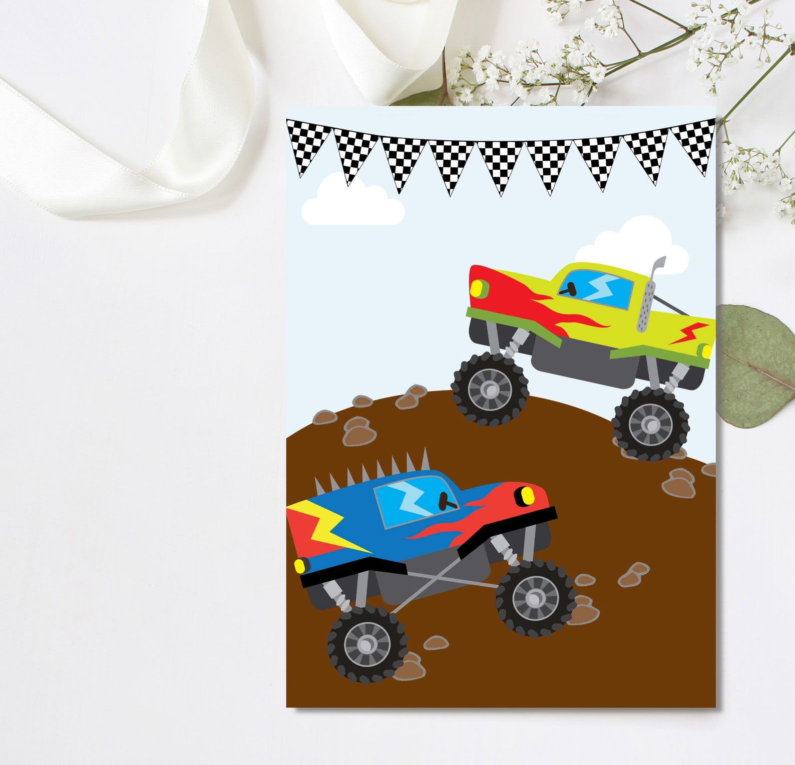 Editable Monster Truck Invitation Monster Truck Birthday | Etsy