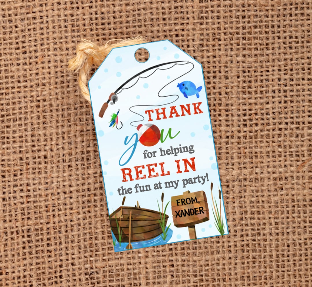 Editable Fishing Tag, Fishing Favor Tags, Fishing Birthday Party ...