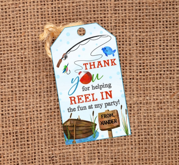 Editable Fishing Tag Fishing Favor Tags Fishing Birthday - Etsy