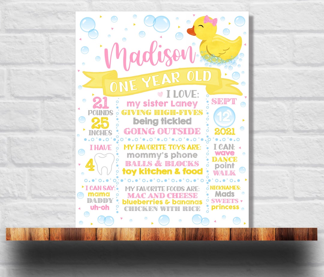 Editable Rubber Duckie Milestone, Ducky Chalkboard Sign, Template - Etsy