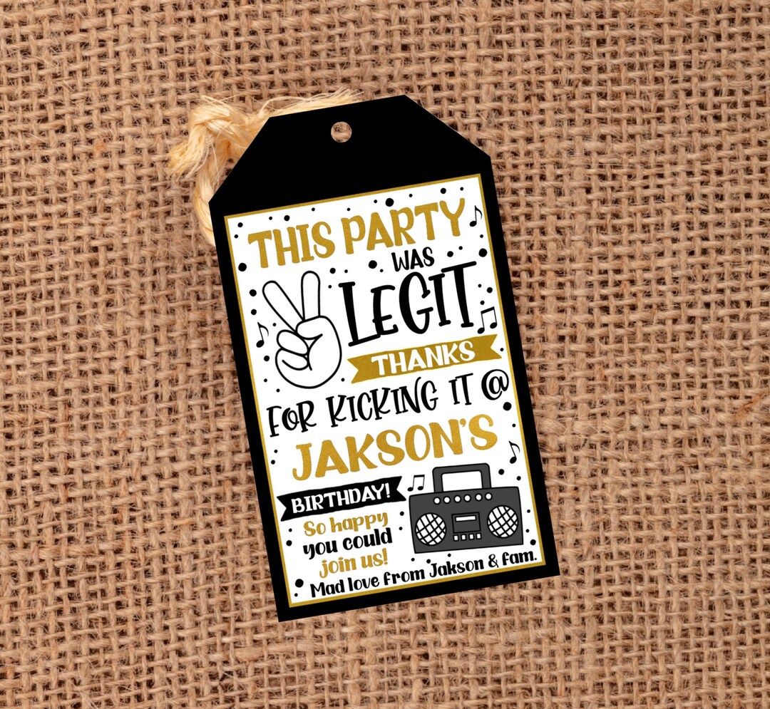Editable Two Legit Tag, Two Legit to Quit Party Favor Tags, Legit ...