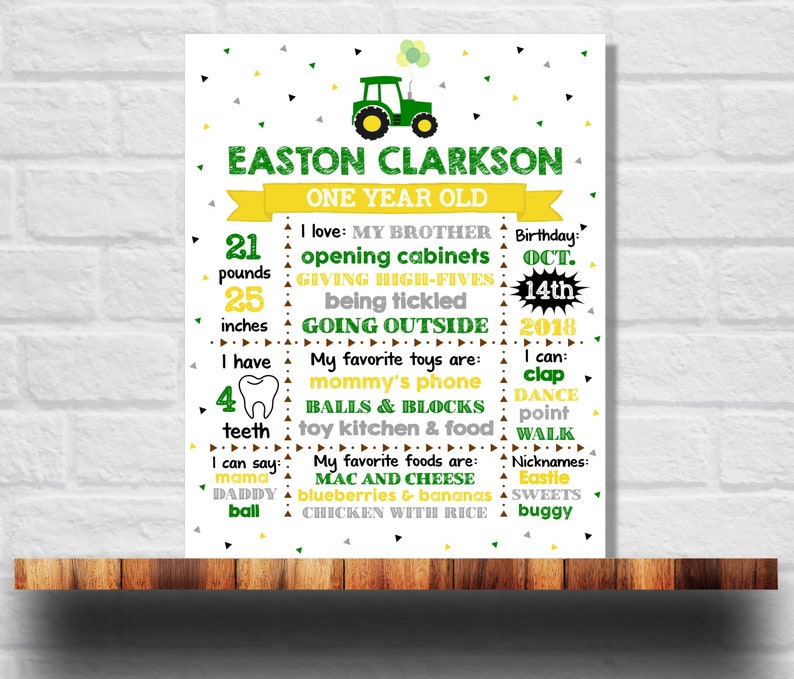 Editable Tractor Milestone Tractor Chalkboard Sign Tractor - Etsy