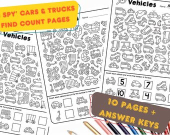 Digital Printable 'I Spy' Dinosaur Find & Count Seiten PDF ...