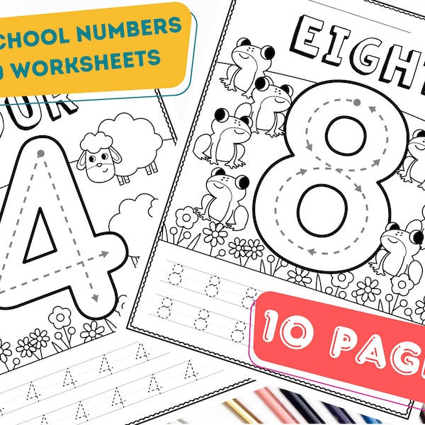 Number Preschool Art - Etsy